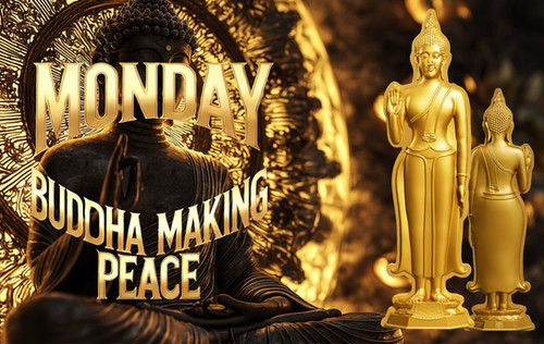 Monday Buddha - The Gesture of Making Peace 1oz Silver Coin 5000 Franc ...