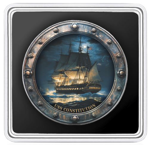 USS CONSTITUTION - Famous Ship Series - 1oz .999 Silver Eagle Coin $1 ...