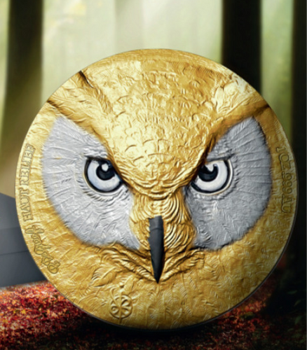 2022 Ivory Coast 1 Oz De Greef Edition Signature Owl Gold Proof Coin ...