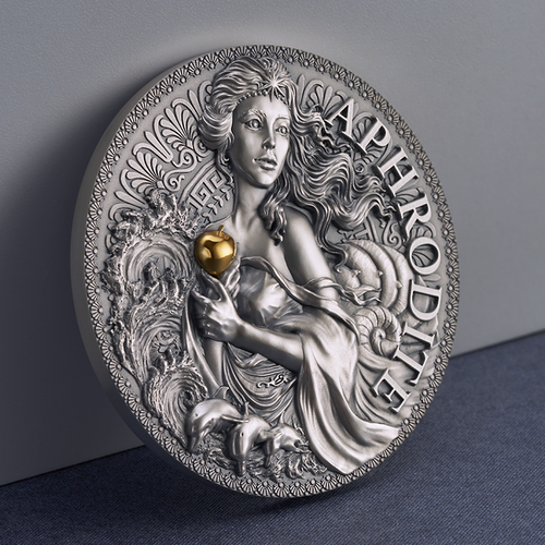 APHRODITE Great Greek Mythology 2 Oz Silver Coin 2000 Francs Cameroon ...