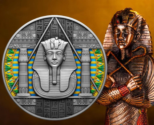 EGYPTIAN Ancient Civilizations 2 Oz Silver Coin 2000 Francs Cameroun ...