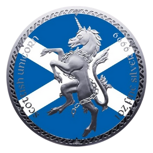 2023 1oz Niue Silver Scottish Flag Unicorn Colorized Coin | Gold ...