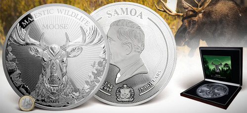 MAJESTIC WILDLIFE MOOSE 1Kg Kilo .999 Silver Coin | Gold & Silver Canada