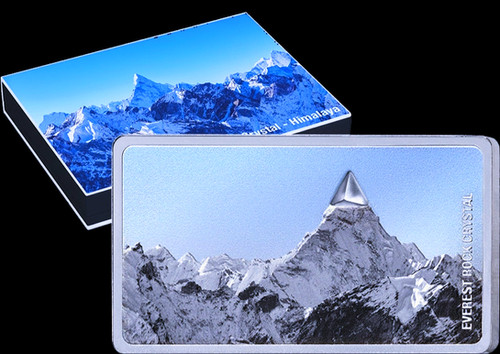 Rock Crystal Himalaya Mt. Everest 1 oz Silver Coin $20 Liberia 2024 ...
