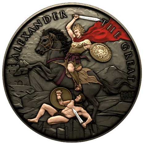 ALEXANDER THE GREAT Legendary Warriors 1 Oz Silver Medal 2023 | Gold ...