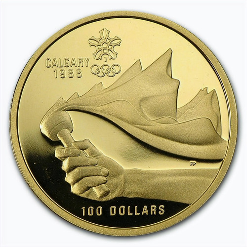 1988 Canada 1/4 oz Proof Gold $100 Calgary Olympics | Gold & Silver Canada