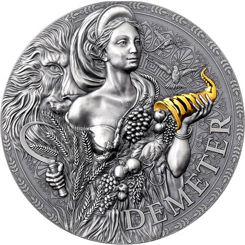 DEMETER The Great Greek Mythology 2 oz Antique finish Silver Coin 2023 ...