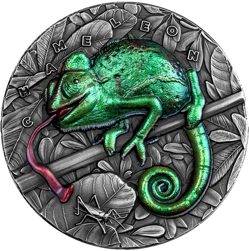 CHAMELEON Amazing Animals 3 Oz Silver Coin 7$ Niue 2021 | Gold & Silver ...
