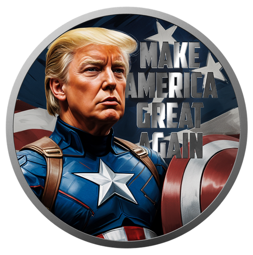 2024 Red State Mint Captain Maga Colorized 1 oz Silver Round | Gold ...
