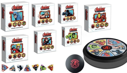 2023 Niue Avengers 60th Anniversary Collector Set 7 x 1 oz Silver Coin ...