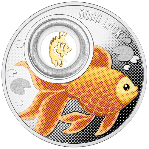 GOLDFISH - Symbols of Luck - Silver Coin 500 Francs CFA Cameroon 2024 ...