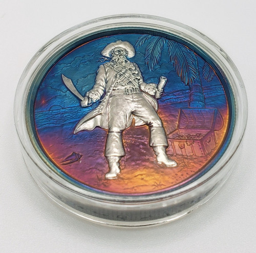 2 oz Privateer Collection | Pirate Captain Ultra High Relief Silver ...