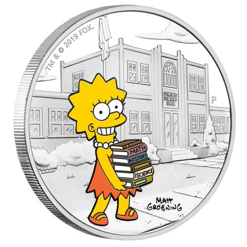 LISA SIMPSON – THE SIMPSONS – 2019 1 oz SILVER PROOF COIN – TUVALU ...