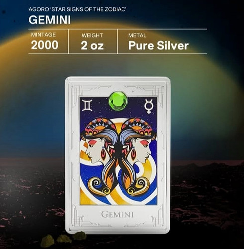 Star Signs of the Zodiac Gemini 2 oz Silver Coin $3 Niue 2025 | Gold ...