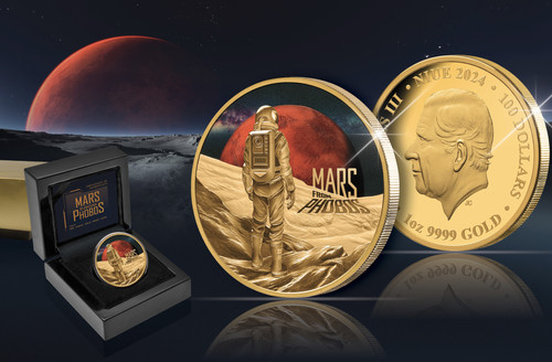 2024 Niue Mars from Phobos 1 oz 999.9 fine Gold Coin | Gold & Silver Canada