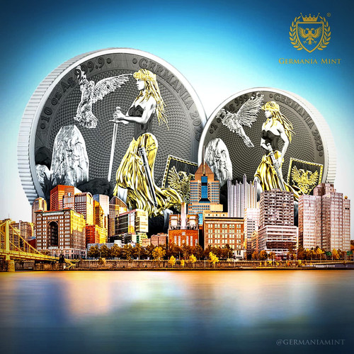 2023 Germania 2 oz 999.9 Silver BU ANA colorized Edition | Gold ...