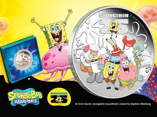 SpongeBob SquarePants – SpongeBob and Friends - 1oz Silver Proof $1 ...