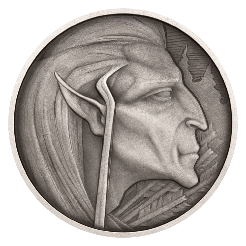 ELF Mythological Creatures 1 Oz Antiqued Silver Coin 2$ Niue 2024 ...