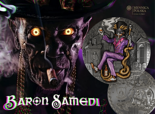 Baron Samedi - 2oz .999 High Relief silver coin - 2000 Francs CFA ...