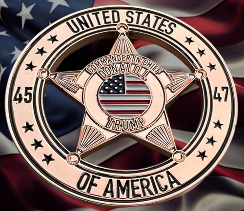 Trump Commander in Chief Badge .999 Copper Enameled Medal | Gold ...