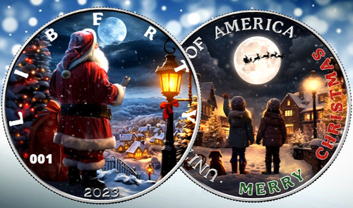 2023 U.S. Eagle Merry Christmas Edition 1 oz Silver Coin | Gold ...