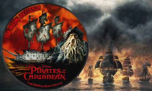 The Flying Dutchman Pirates of the Caribbean 1oz .999 Silver Niue 2021 ...