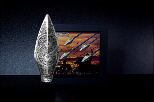 Korea 3D Arrowhead Antiqued 1/4 oz Silver Bar in Display Box | Gold ...