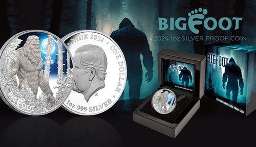 Bigfoot Colorized Proof 1 oz Silver Coin $1 Niue 2024 | Gold & Silver ...