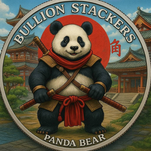 Bullion Stacker Panda Bear Colorized 1 oz Copper Round Roll of 20 ...