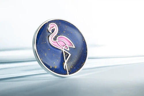 Line Art: Flamingo - 1oz 999.9 Silver Coin - 5$ Cook Islands 2026 ...