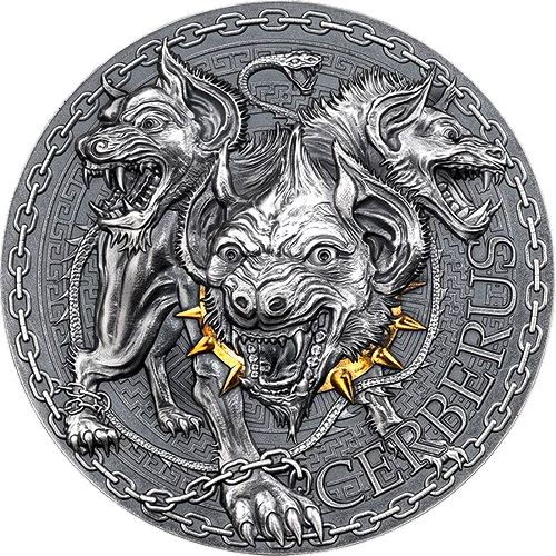 Cerberus The Great Greek Mythology 1 oz Antique finish Silver Coin 2023 ...