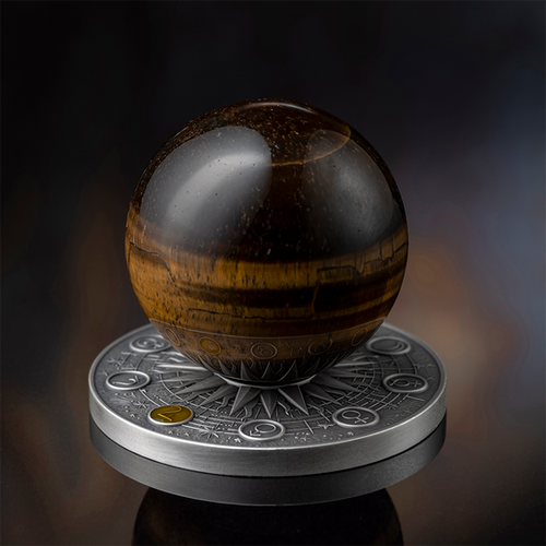 Jupiter Solar System 2 oz Antique finish Silver Coin 10 Cedis Ghana ...