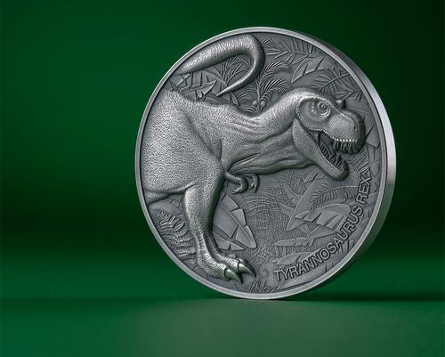 Tyrannosaurus Rex Lost World 2 oz Antique finish Silver 2000 Fra ...