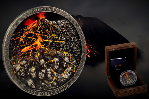 POMPEII Lost World Cities 2 Oz Silver Coin 2$ Niue 2023 | Gold & Silver ...