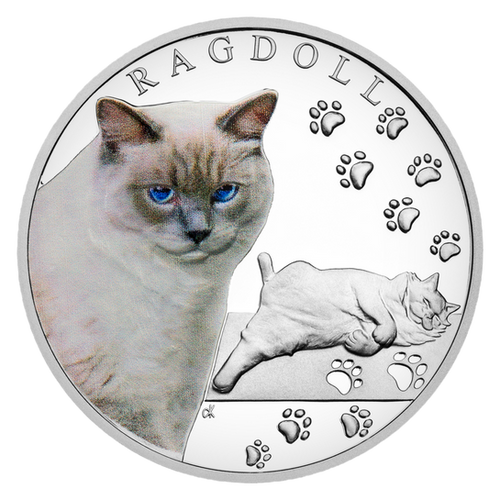Cat Breeds Ragdoll - Cat Breeds Series - 1 Oz Silver Coin 1$ Niue 2025 ...