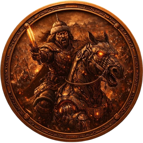 GENGHIS KHAN Future In The past 1oz .999 Copper Round Italy 2025 | Gold ...