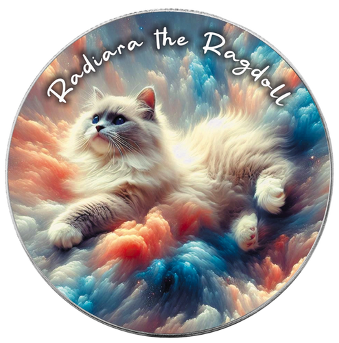 Radiara the Ragdoll - Nebula Cats Series - 1oz .999 Silver Eagle $1 USA ...