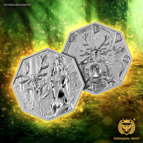 Witchcraft Seeress Ritual 1 Oz Silver BU 5 Marks Germania 2023 | Gold ...