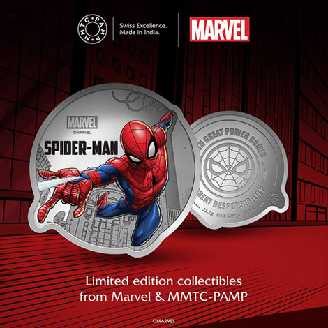 MMTC Pamp Marvel Spider-Man 1oz 999.9 Silver Medal | Gold & Silver Canada