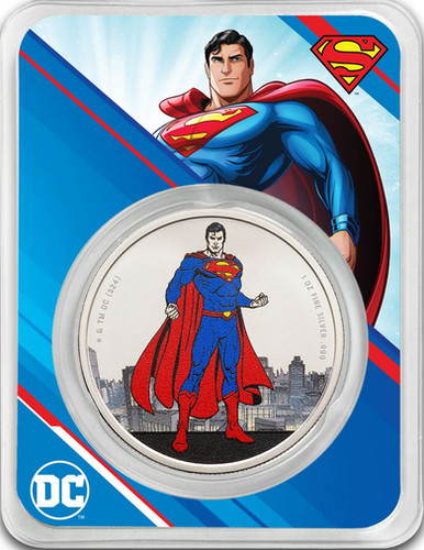 2024 Samoa DC Superman Colorized 1 oz Silver Coin in TEP | Gold ...