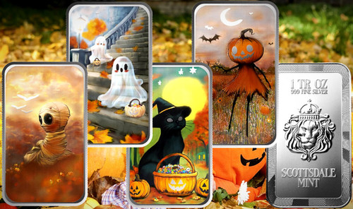 2024 Scottsdale Mint Spooky & Sweet Collection Colorized 4 x 1 oz ...