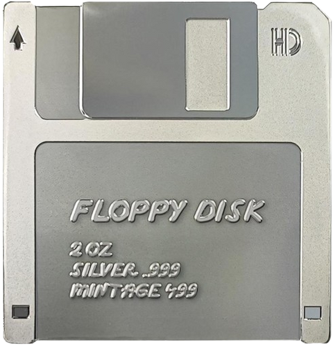 FLOPPY DISK TechStalgic 2 Oz Silver Coin 2$ Niue 2024 | Gold & Silver ...