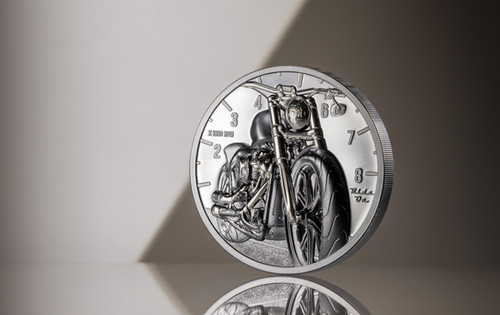MOTORBIKE Journey 2 Oz Silver Coin 10$ Cook Islands 2024 | Gold ...