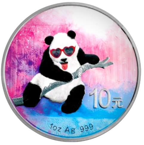 2014 1oz ¥10 CNY Chinese Panda Extasy Colorized Silver Coin | Gold ...