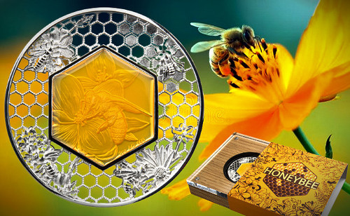 FILIGREE BEE 2 Oz Silver Coin 5$ Solomon Islands 2023 | Gold & Silver ...