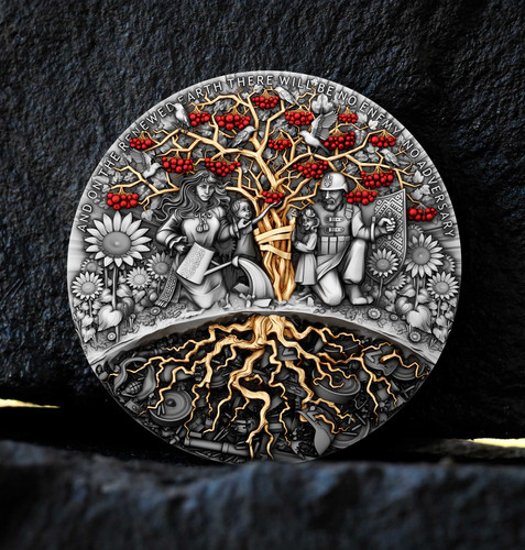 CHERVONA KALINA 2oz .999 High Relief Silver Coin 2000 Francs CFA ...