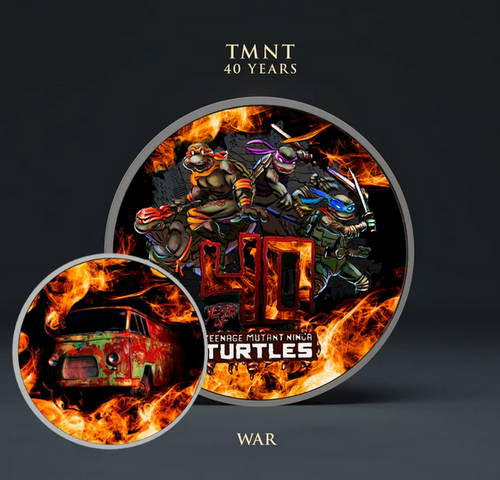 WAR - 40th Ann Teenage Mutant Ninja Turtle TMNT 1oz .999 Silver Coin ...