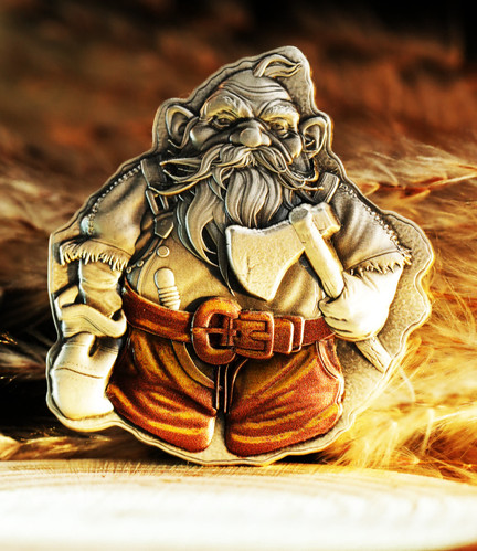 Dwarf - 2 oz .999 High Relief Silver Coin - 2000 Francs CFA Cameroon ...