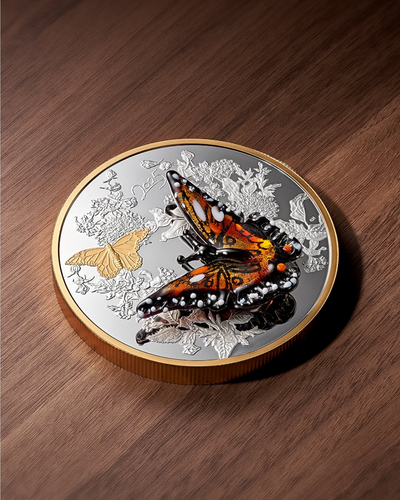 Murano Monarch Butterfly Half Kilo 999.9 Fine Silver Coin Canada 2025 ...