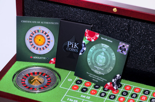 ROULETTE - 3oz .999 High Relief Antiqued Silver Coin - 7$ Niue 2023 ...